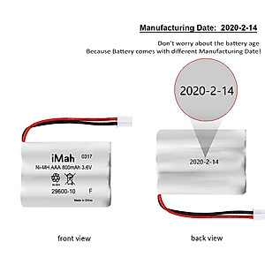 iMah Ni-MH Battery 29600-10 Replacement for Summer Infant Baby Monitor Wide View 28650 29000 29000A & Clear Sight 29040 29030