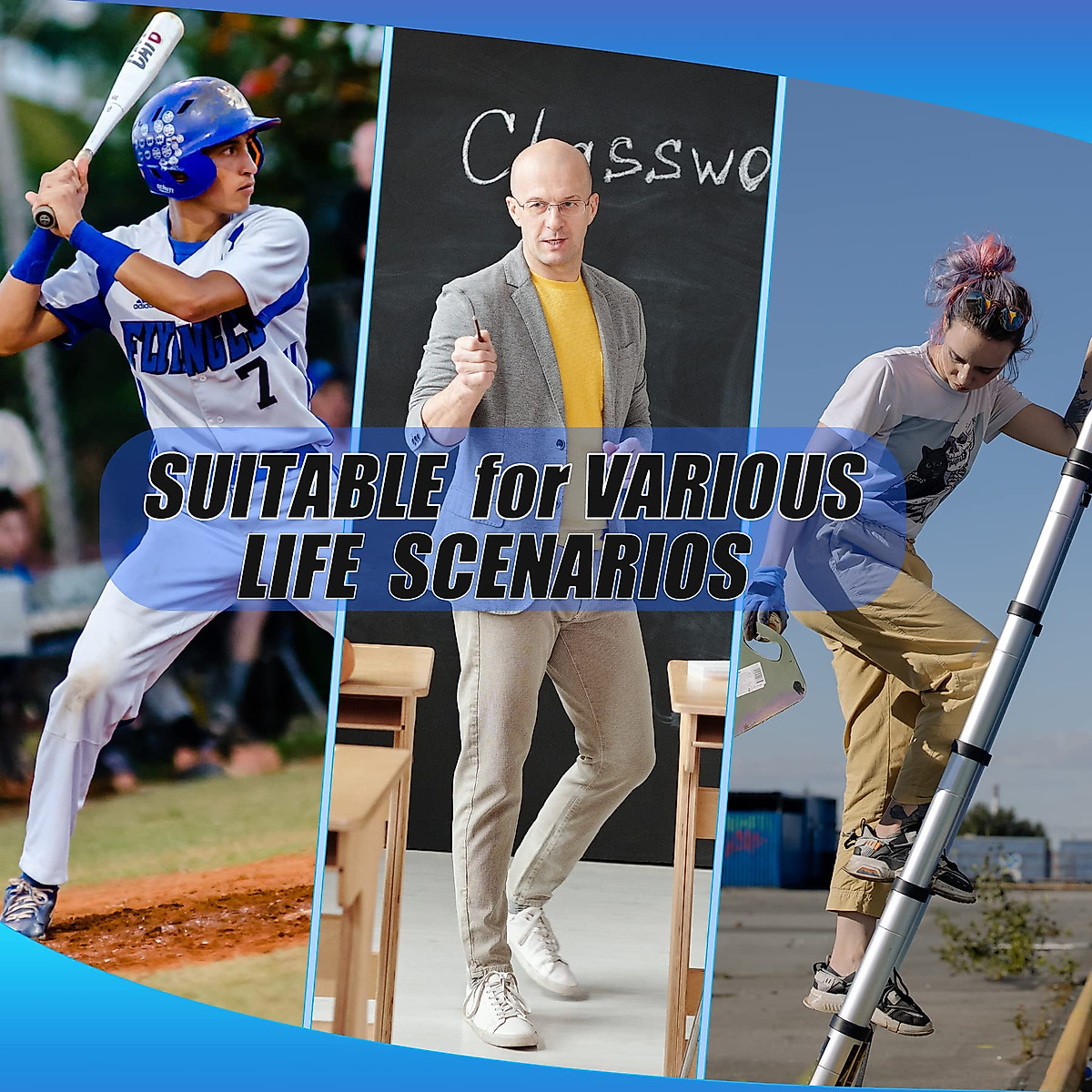 iFitna Full Length Orthotic Shoe Insoles Classic with Arch Support Unisex- Relieve Metatarsal, Arch and Heel Pain Blue03