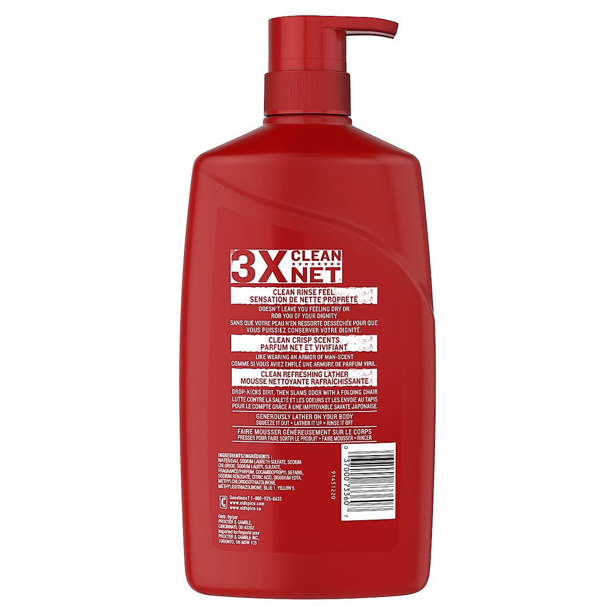 Old Spice High Endurance Pure Sport Scent Body Wash for Men, 30 Fluid Ounce