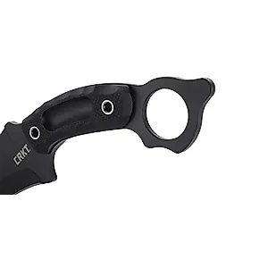 CRKT Du Hoc Fixed Blade Knife with Sheath: Powder Coated SK5 Steel, Karambit Blade, G10 Handle, Molle Compatible Sheath 2630