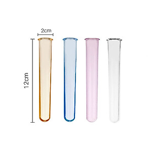 6 Pcs Plastic Test Tubes with Stoppers, 20x120mm, Storage Container for Jewelry Beads Candy Powder Liquid, Random Color