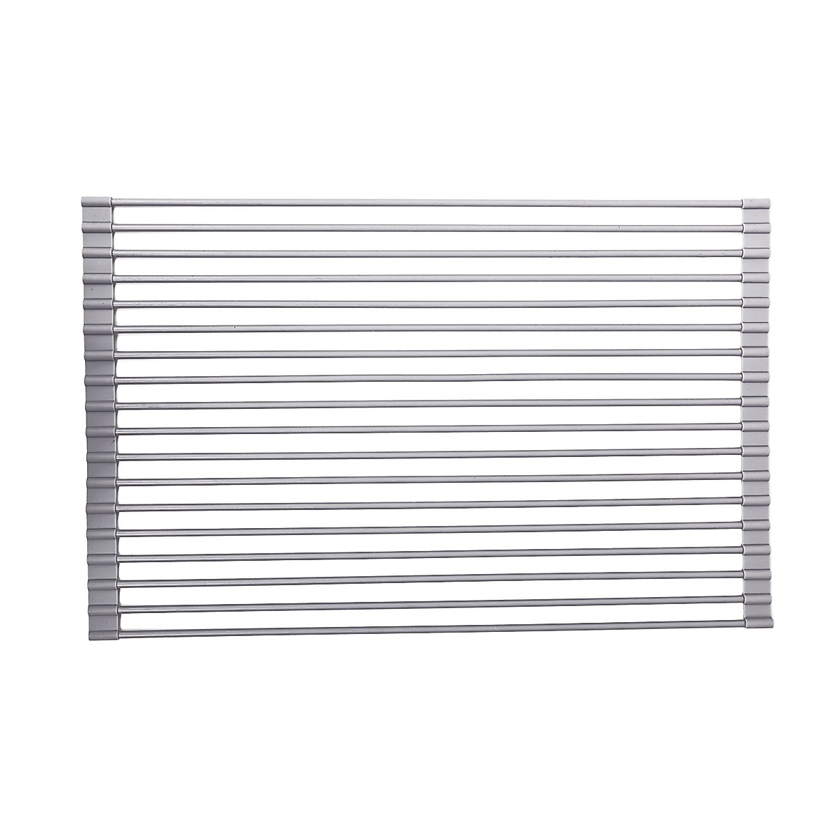 True & Tidy, Multi-Purpose Over The Sink Roll-Up Drying Rack, DR-881, Gray