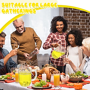 Tessco 6 Pcs Plastic Pitchers 60 Ounce Clear Restaurant Jug Large Water Pitcher Carafe Serve Milk Tea Juice Drink for Parties Container Dispenser Beer Jar