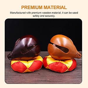 ERINGOGO Mokugyo with Mallet and Mat, Wooden Fish Camphorwood Temple Block, Zen Drum Meditation Percussion Instrument