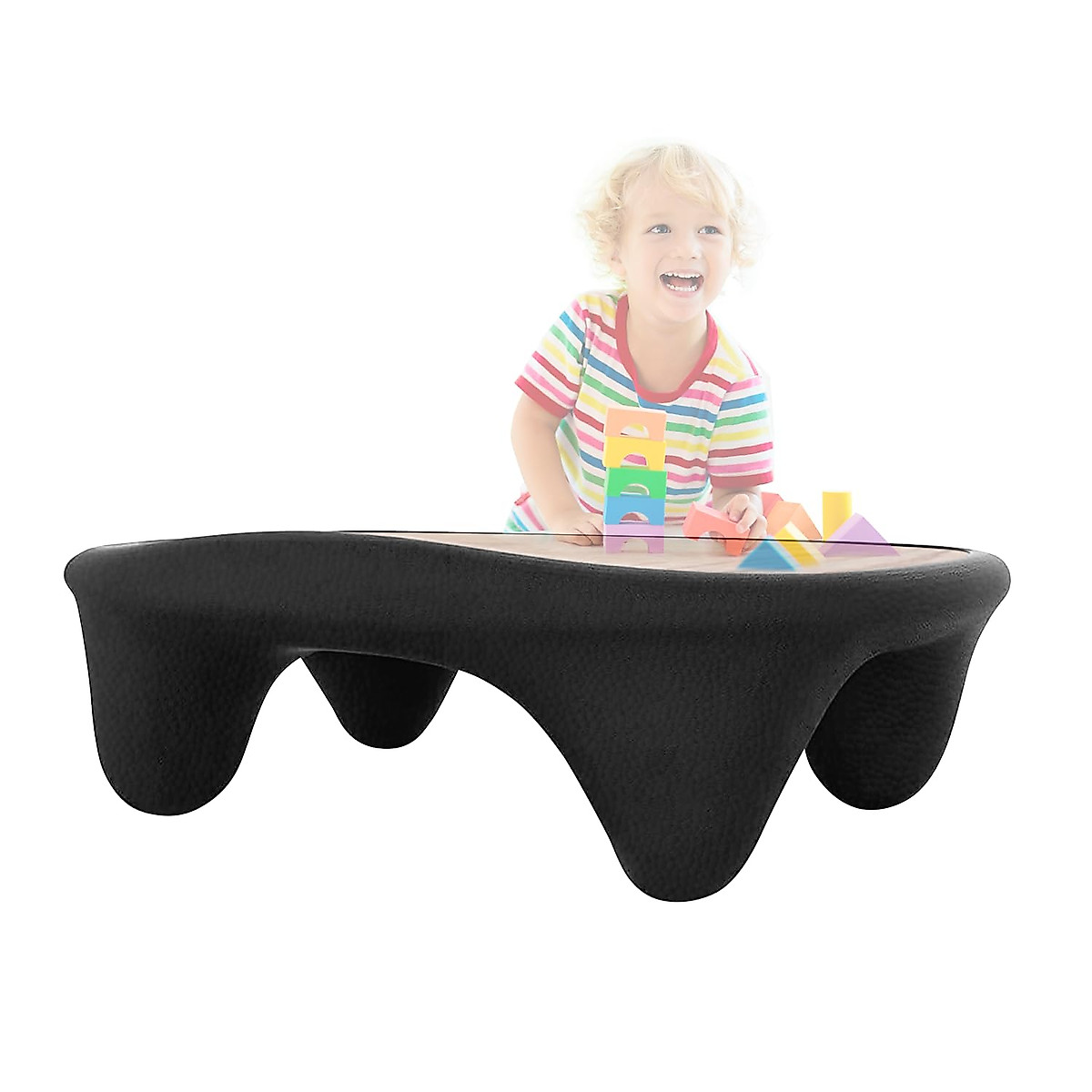 Bbear Baby Children's Table - Perfect for Play, Classroom Table, Toddlers and Childrens Table, Indoor Outdoor Play Table, Designed for Age 0-5, Black