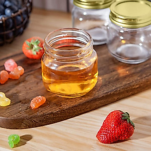 Encheng 8 oz Glass Jars With Lids,Ball Regular Mouth Mason Jars For Storage,Canning Jars For Caviar,Herb,Jelly,Jams,Honey,Dishware Safe,Set Of 24