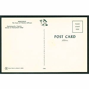 Monticello Interior of Honeymoon Lodge Monticello Thomas Jefferson Charlottesville Virginia VA Postcard