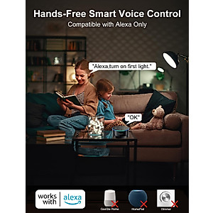 HYDONG Smart Light Bulbs, 15W Color Changing Light Bulbs Compatible with Alexa Only, A19 Alexa Light Bulbs, Tunable 2700K-6000K E26/E27 Bluetooth LED Lights for Bedroom, Living Room 1Pack