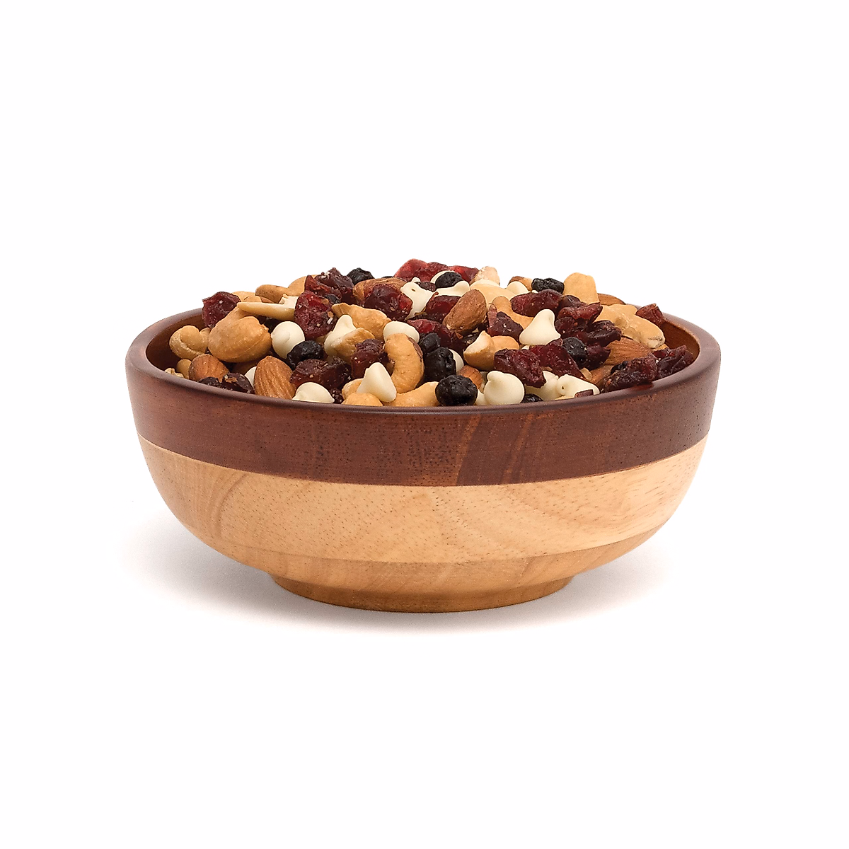 Lipper International 2183 Rubberwood Two-Tone Bowl for Serving Fruits, Salads, or Popcorn, Small, 6", Single Bowl