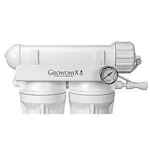 GROWONIX EX200-KDF 200 Gallon Per Day Reverse Osmosis System Ultra High Flow Rate Water Purification Filter for Hydroponics Gardening Drinking H20 Coffee Point of use On Demand Purifier