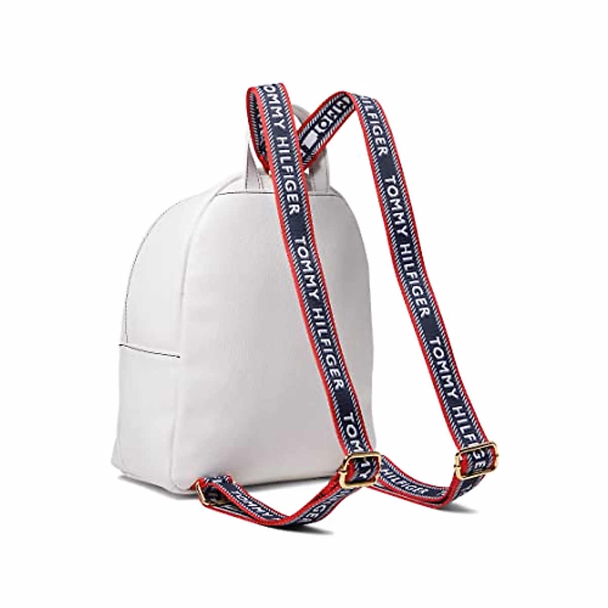 Tommy Hilfiger Adrienne II Small Dome Backpack Pebble PVC White Greige One Size