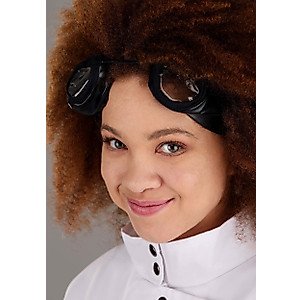 Fun Costumes Mad Scientist Costume for Women, Science Lab Coat & Accessories, Science Expert Halloween Costume, White, Medium