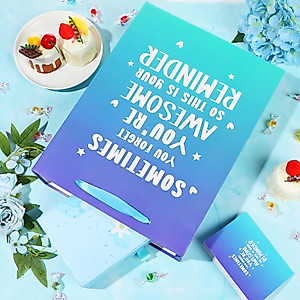 13'' Appreciation Gift Bag Reminder You are Awesome Gift Bag Thank You Gift Bag with Tissue Paper Card Inspirational Gift Bag Good Luck Gift Bag for Employee Teacher Men Women Staff Birthday Christmas