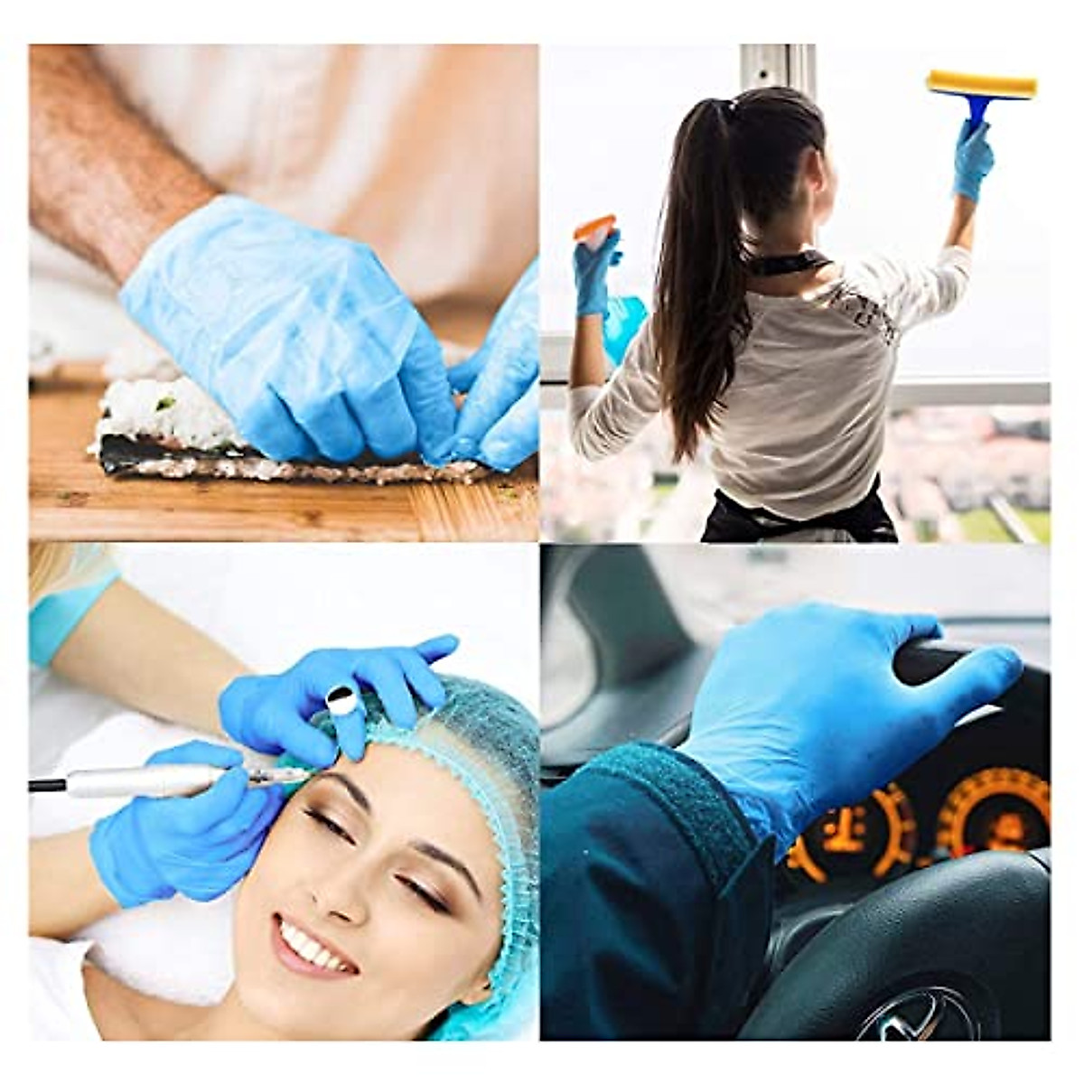 Basic Medical Synmax Vinyl Exam Gloves - Latex-Free & Powder-Free - Medium, BMPF-3002(Case of 1,000)