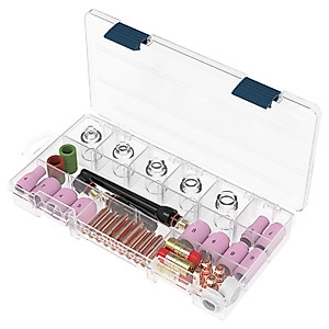 YESWELDER 68 Pcs TIG Welding Torch Stubby Gas Lens Pyrex Glass Cup Kit For WP-17/18/26