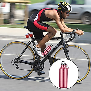 Gandeer 16 Pcs Aluminum Water Bottle Bulk 17 oz Reusable Backpacking Leak Proof Water Bottles with Buckle and Twist Cap for Camping Sports Travel(Bright Color)