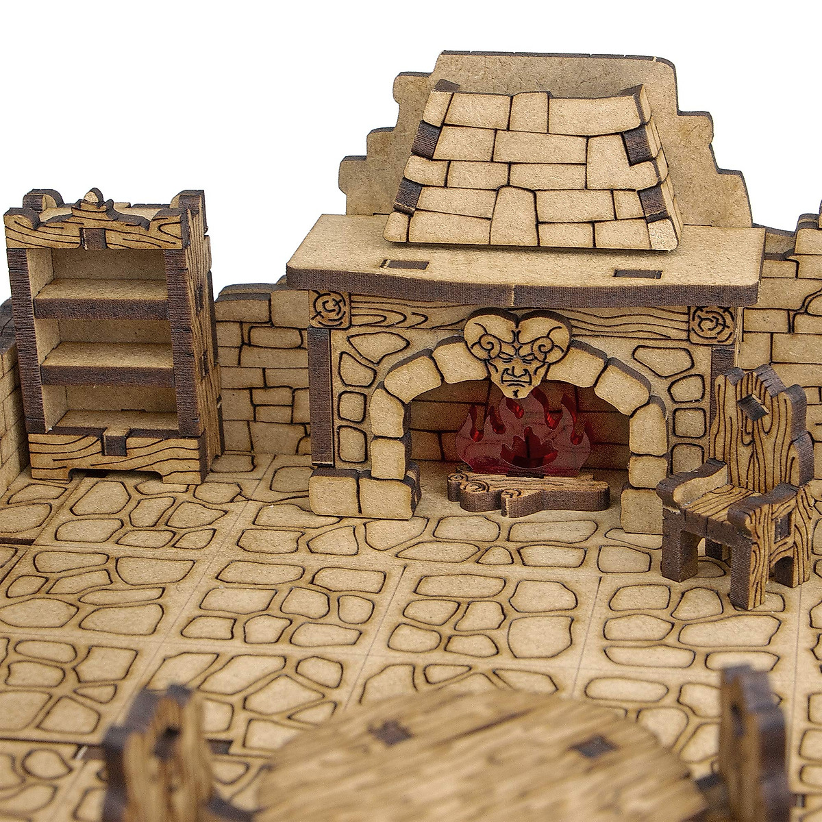 TowerRex 3D Modular Battle Map D&D Terrain - dnd accessories, set for Dungeons & Dragons, Pathfinder, Warhammer, Tabletop battle mat grid, wargaming terrain, TTRPG Scenery kit for 28mm 32mm miniatures
