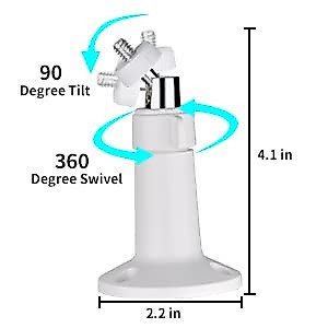 Wall Mount Compatible with Ring Indoor Cam & Ring Stick Up Cam, 360 Degree Adjustable Mount Bracket for Ring Camera Outdoor Indoor Security Camera System(4Pack)