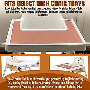 LuQiBabe (2-Pack, Red & Green) High Chair Placemat Compatible with IKEA Antilop Baby High Chair Food-Grade Silicone Placemat for IKEA Antilop Accessories High Chair Placemat for Babies, Toddlers