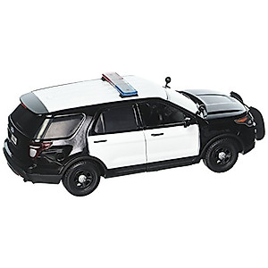 Motormax 2015 Ford Police Interceptor Utility Unmarked Black and White 1/24 Diecast Model Car