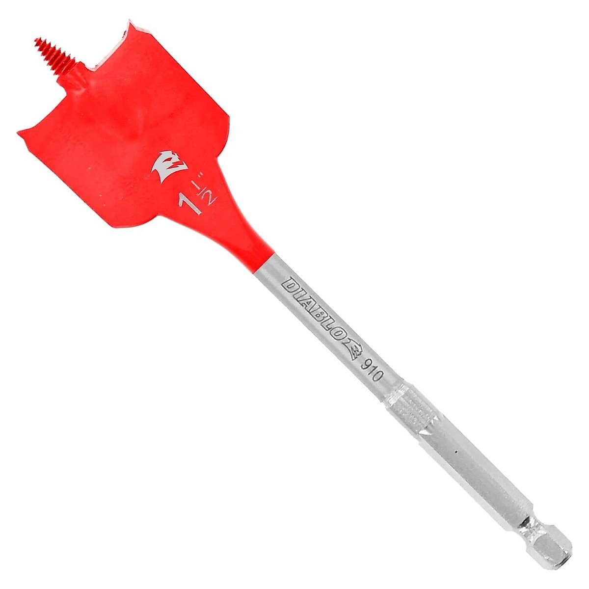 Diablo Spade Bit for Wood - Speed-TIP Design - 1-1/2" Diameter, 6" Length, 1/4" Hex Shank, 2-Pack - DSP2170-P2