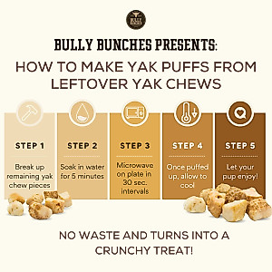 Bully Bunches Small Authentic Yak Cheese Himalayan Chews for Small Dogs & Puppies - All Natural Dog Treat Dental Chews, Made with Real Yak Milk for Teething - Lactose & Rawhide Free (3 Pk)