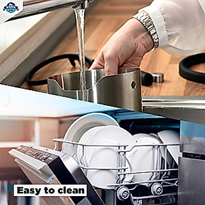 HOME DEPT Espresso knock box large and coffee grounds container. Stainless steel espresso machine accessories. Shock-absorbent knock bar with silicone cover for easy coffee ground disposal.