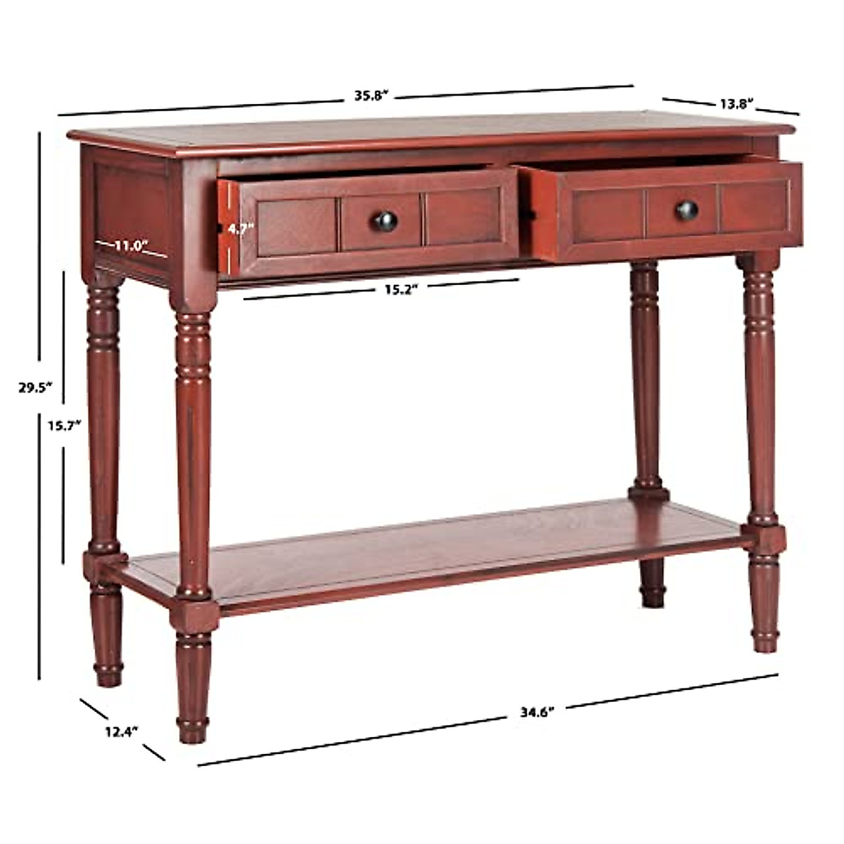 Safavieh American Homes Collection Samantha Red 2-Drawer Console Table