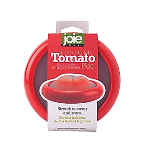 Joie Fresh Stretch Pod Tomato Storage Container, Silicone Food Saver, Keeps Leftover Produce Flavorful and Firm in Fridge, Reusable Kitchen Gadget, Dishwasher Safe