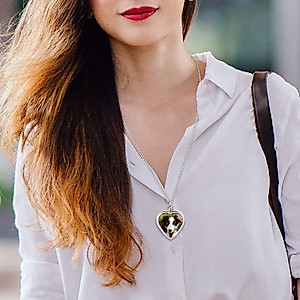 AllerPierce Personalized Photo Cremation Urn Necklace for Ashes Custom Picture Heart Locket Necklace Keepsake Cremation Jewelry Memorial Gift Ashes Necklaces for Women Men Pets