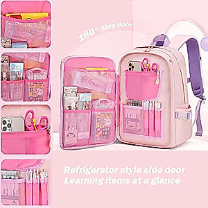 FEUWINK Backpacks for Girls Cute Backpacks for Kids School Waterproof Backpack That Reduces Shoulder Pressure Suitable for Children (Pink1)