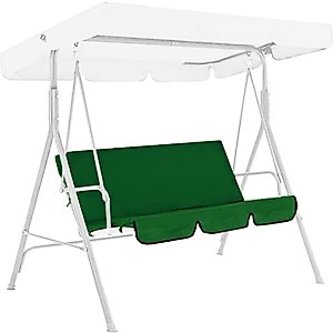 BTURYT Waterproof Swing Seat Cover,Swing Cushion Cover Replacement,Dustproof Protective Covers for 3 Seat Garden Swing Chair Cushions-(Chair Cover only)