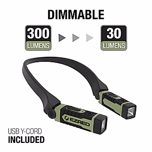 EZRED ANYWEAR Rechargeable Neck Light for Hands-Free Lighting, soft green