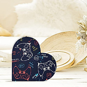 Acrylic Heart Decoration Game Controller Gamer Gaming Art Figurines Collectible with Heart for Different Festivals or Personal preferences, Acryli Centerpieces for Home Decor.