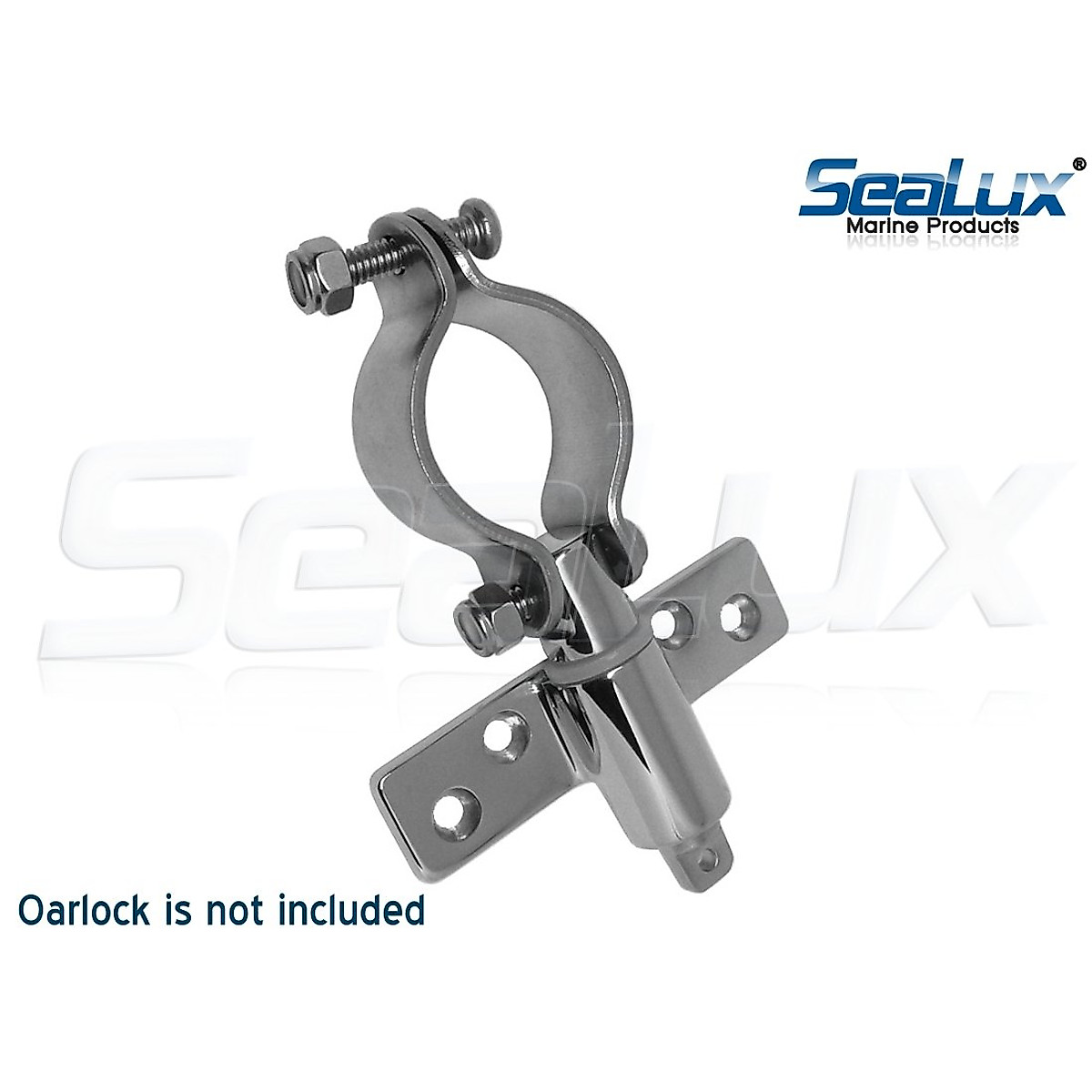SeaLux Marine 316 Stainless Steel Side Mount Oarlock Sockets for 1/2" Shank (Pair)