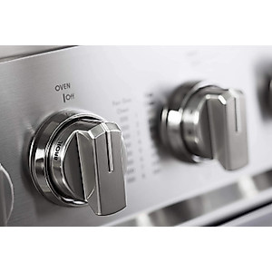 Verona Prestige Series VPFSEE365DSS 36 Inch All Electric Freestanding Range Double Oven Convection, 5 Burners Dual Center Element Chrome Knobs and Handle Stainless Steel