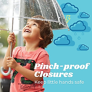 totes Kids Clear Bubble Umbrella with Dome Canopy, Lightweight Design, Wind and Rain Protection Umbrella, Pink, Kids - 38" Canopy