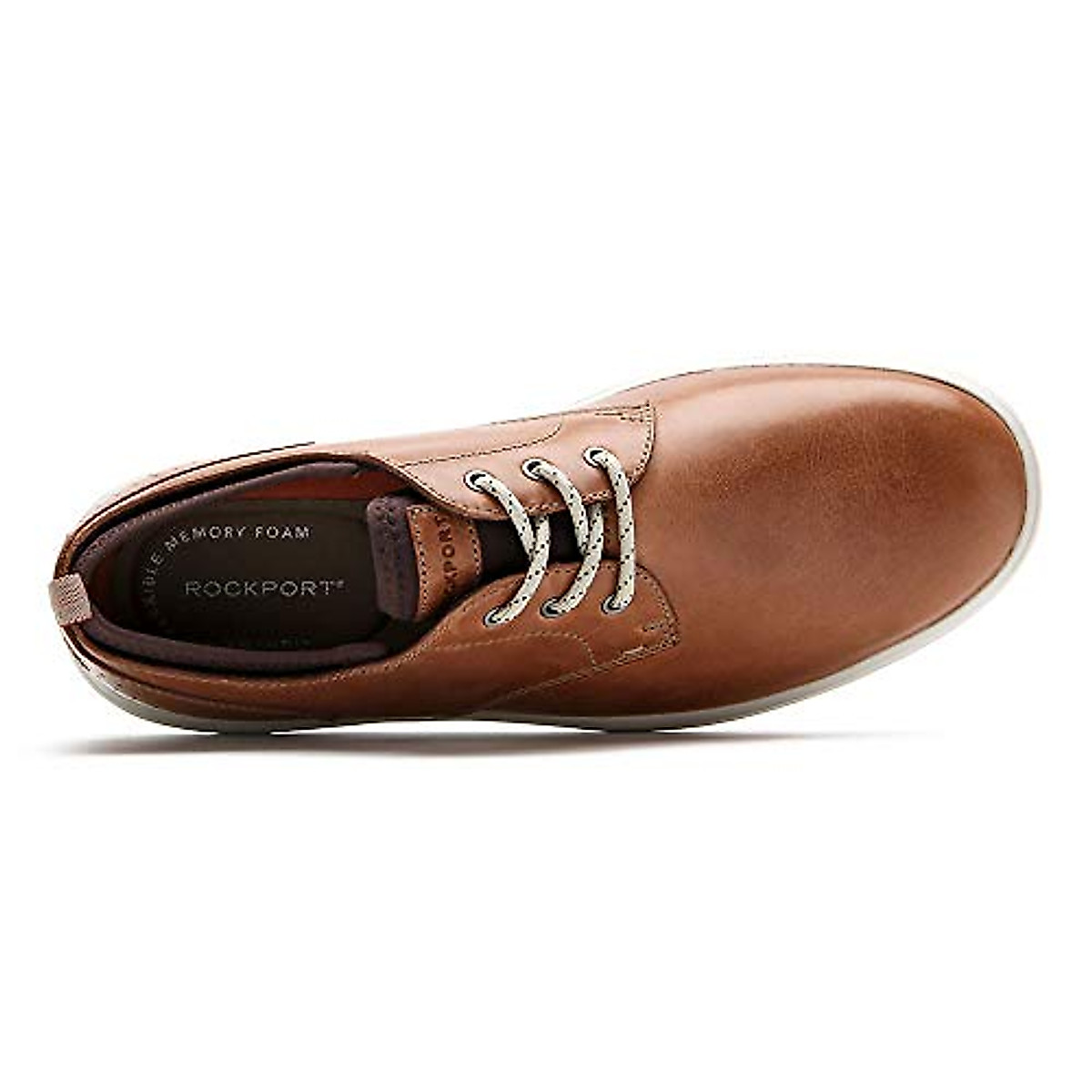 Rockport Men's Zaden Plain Toe Ox Shoe, boston tan leather, 8 M US