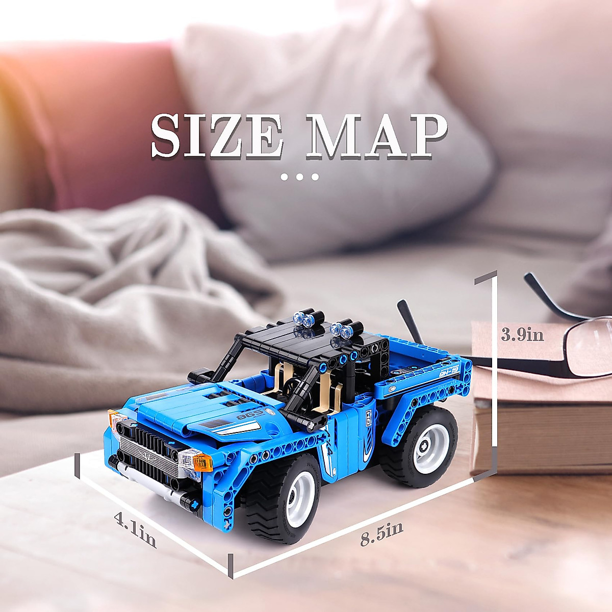 VERTOY Remote Control building Kits, STEM Toys for boys/Girls 6-12 Year Old, Educational Construction Set for Pickup Truck or Racing Car Model, best birthday Gifts for Kids Age 6 7 8 9 10-12