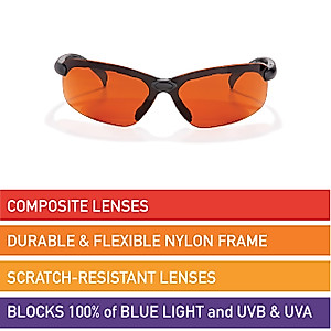 BluBlocker, Black Eagle Sunglasses with Scratch Resistant Lens | Blocks 100% of Blue Light and UVA & UVB Rays | Gender Neutral - for Men, Women & Everyone | 2735K |