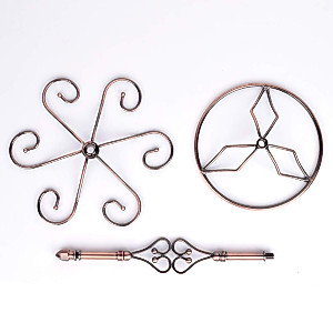 Senkoovi Wine Glass Holder Bronze Tabletop Stemware Rack with 6 Hooks Freestanding Cup Storage Classic Stainless Steel for Home and Bar