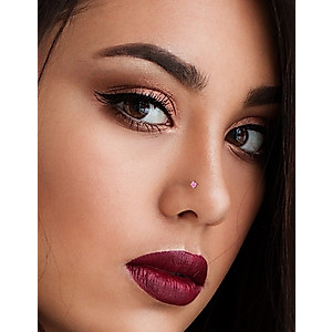 Akeoqi 29Pcs 20G Nose Ring Studs Nose Ring Hoops L Shape CZ Butterfly Snake Star Moon Shape Nose Piercing Jewelry for Women Silver Tone