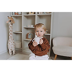 KIDSco. Silicone Sippy Cup and Training Cup for Baby 6 months+ Soft Spout and Handles Unbreakable Easy Grip for Babies 6-12 months and Toddlers 1-3 years 5oz/150ml (Sandy Shore and Green)