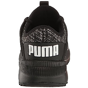 PUMA Men's Pacer Future Doubleknit Lace Up Fashion Sneaker Blk/Wht 10.5 Medium US