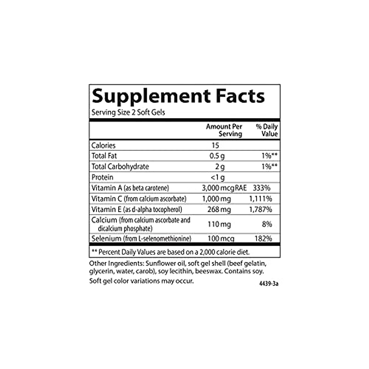 Carlson - ACES, Vitamins A, C, E + Selenium, Cellular Health & Immune Support, Antioxidant, 90 Softgels