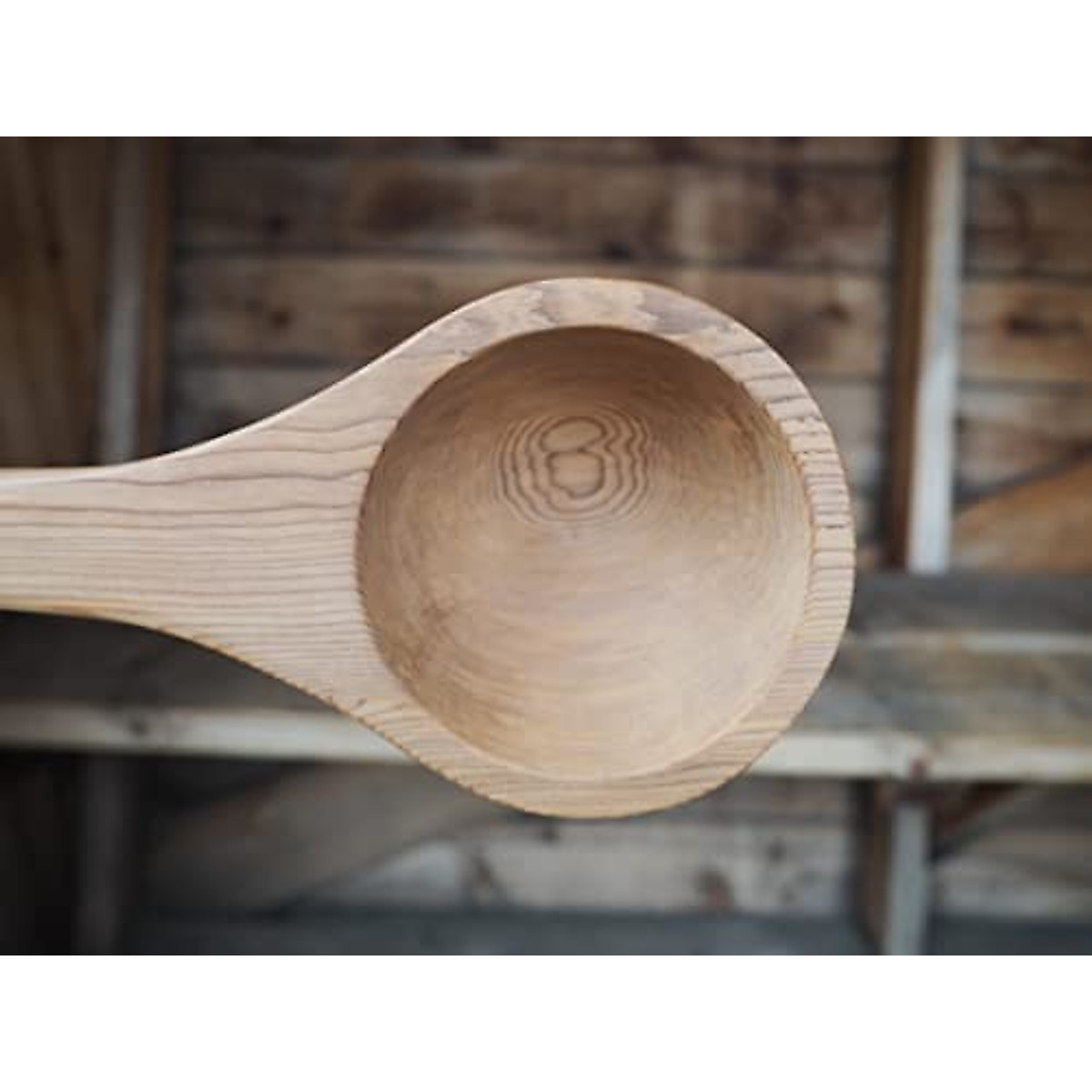 HSE Curved Cedar Sauna Ladle (100ml, Red Cedar)