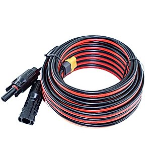iHaospace XT60 Adapter to Solar Connector Cable 12AWG 25FT, XT60 to Solar Panel Extension Cable 12 Gauge 7.62m for Ecoflow River and Delta Series Buetti EB55 Power Station Solar Panel