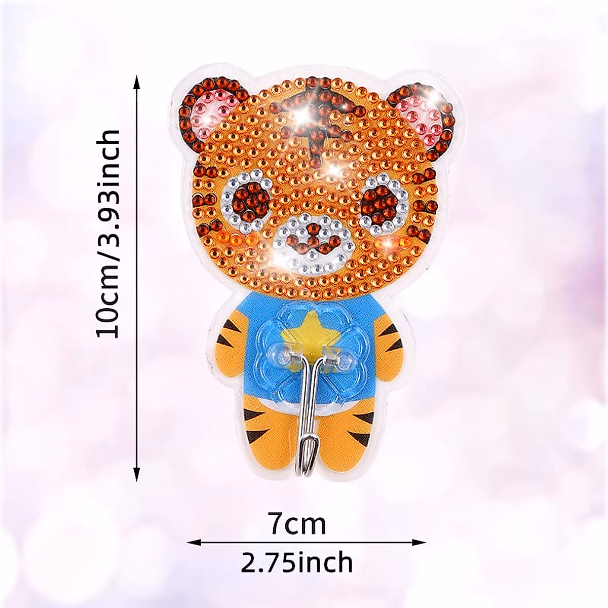 Wall Hooks for Hanging Heavy Duty 20lb Self Adhesive Hooks 6 Pack Creative Hooks Seamless Keys Bathroom Shower Outdoor Kitchen Door Home Improvement Sticky Hook (Animal)