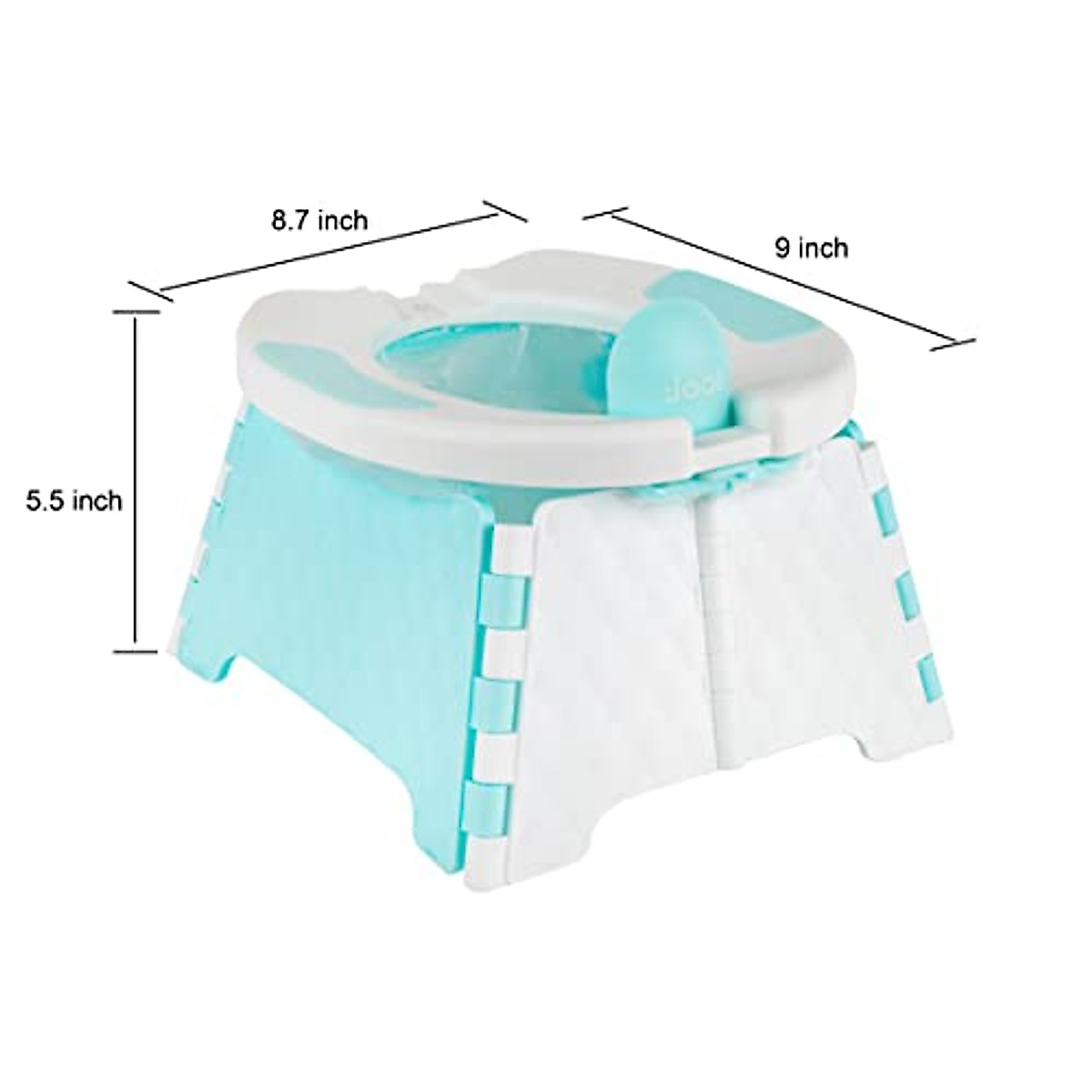 Portable Potty Training Chair with Travel Bag, Foldable, Indoor/Outdoor Use, Camping, Includes 30 Replacement Bags - Jool Baby