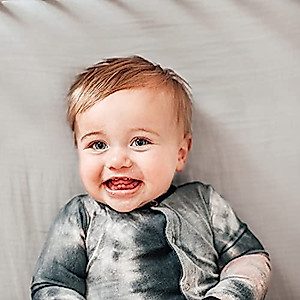 Newton Baby Organic Fitted Crib Sheets (2-Pack) - 100% Breathable and Ultra-Soft, 100% Organic Muslin Cotton, Twilight Grey + White, Fits All Standard Cribs